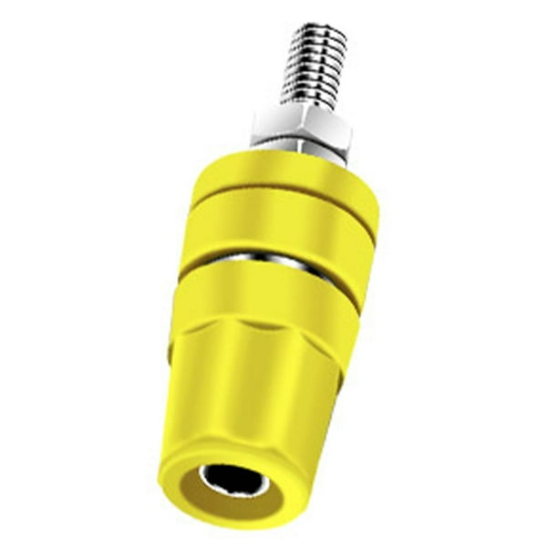 4mm Banana Socket 20A Terminal Banana Plug Grounding Home Audio Yellow ...