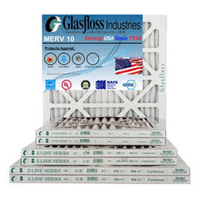 Glasfloss 16x20x1 - MERV 10 -Qty:6 - Furnace Air Filter - Made in USA ...
