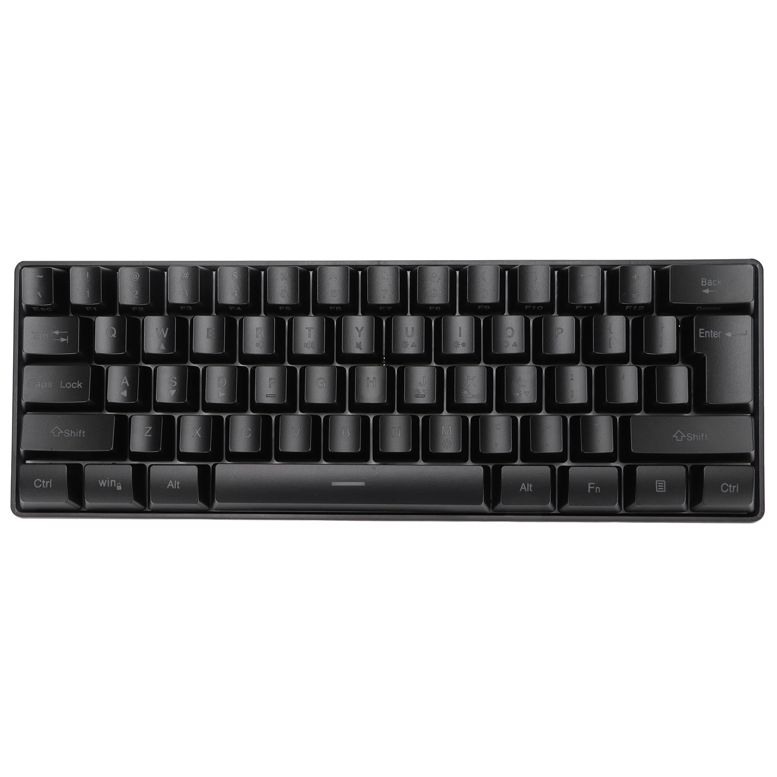 Noref Gaming Keyboard Portable Backlit 61 Keys Wired Black USB PC ...