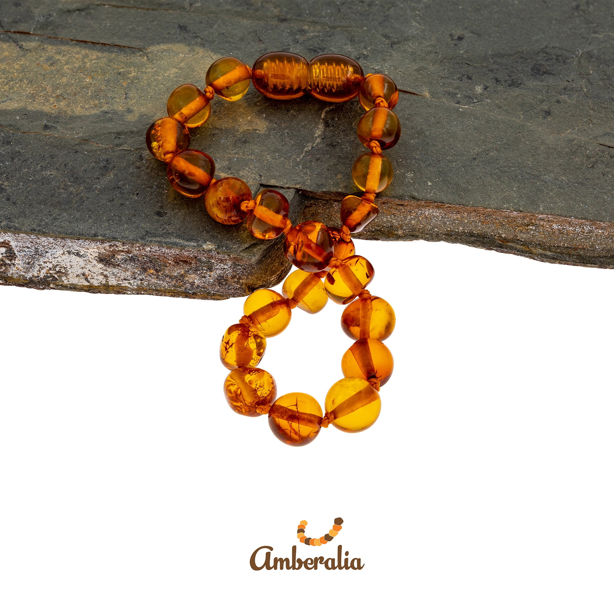 Amberalia Baltic Amber Adult bracelet , Lab-tested, Certified Genuine ...