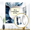 DESIGN ART Designart "Blue Grey Ethereal Elixir I" Modern Wall Mirror ...