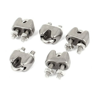 Uxcell Steel Wire Rope Cable Clamp M3 Double Hole Wire Rope Clips 3.0mm ...