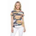Abstract Print Women Poly T-Shirt 6 - Walmart.com
