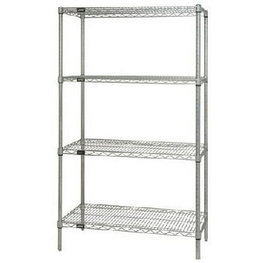 Quantum Storage 4-Shelf Chrome Wire Shelving Starter Kit 14 x 24 x 54 ...