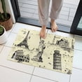 Beige City Door Mat 16x24 Inch Modern Black Architecture Light Yellow ...