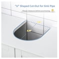 Bathroom Vanity White, Under Sink Cabinet with Adjustable Shelf, U ...