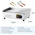 22 Inch Commercial Electric Griddle - 1750W Stainless Steel Countertop ...