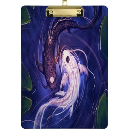 RYLABLUE Gossip Koi Fish Clipboard Hardboard Wood Nursing Clip Board ...