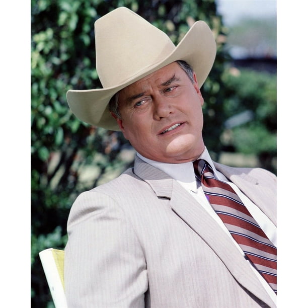 Larry Hagman as charismatic J.R. Ewing in suit and stetson Dallas 8x10 ...