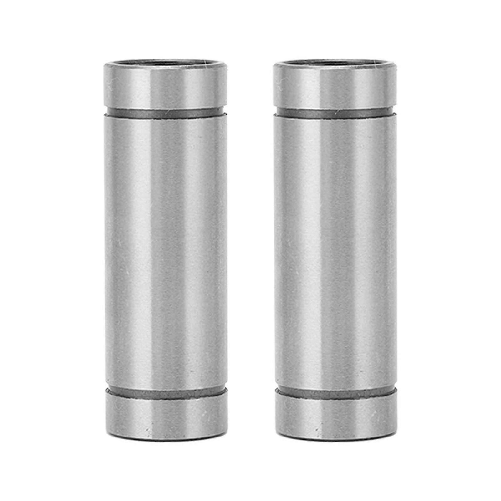 2PCS Cylinder Linear Motion Ball Bearing Nickel Plated Surface Linear ...