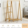 dxynlzq Bamboo Small Clothes Rack Clothing Rack Mini Wooden Garment ...