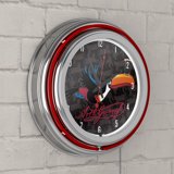 Guinness Chrome Double Rung Neon Clock - Walmart.com