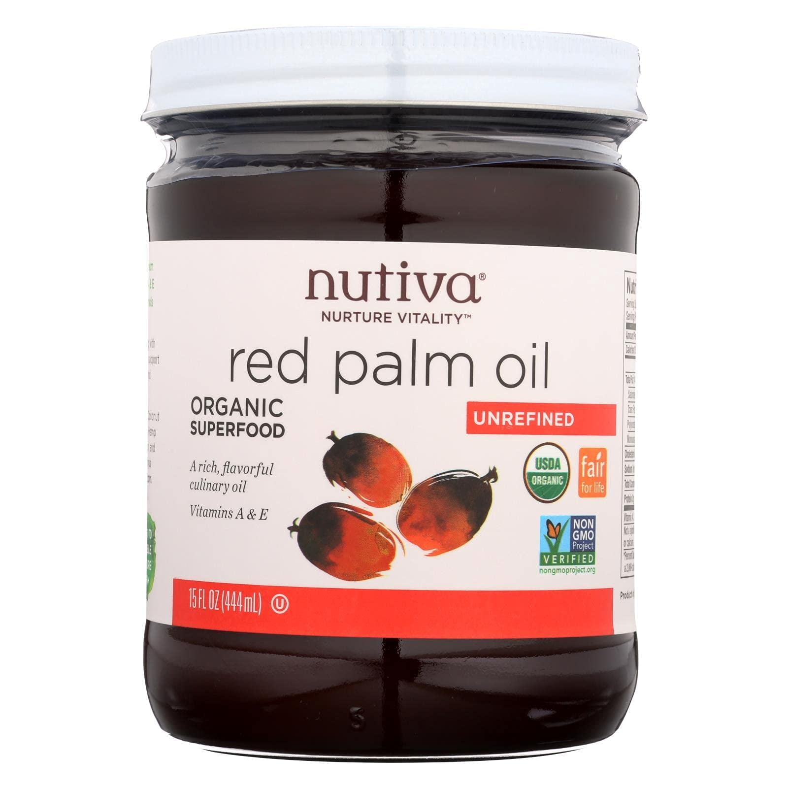 Nutiva Organic Red Palm Oil, (Nutrient-dense Culinary Oil), 15 oz (Pack of 6) - Walmart.com