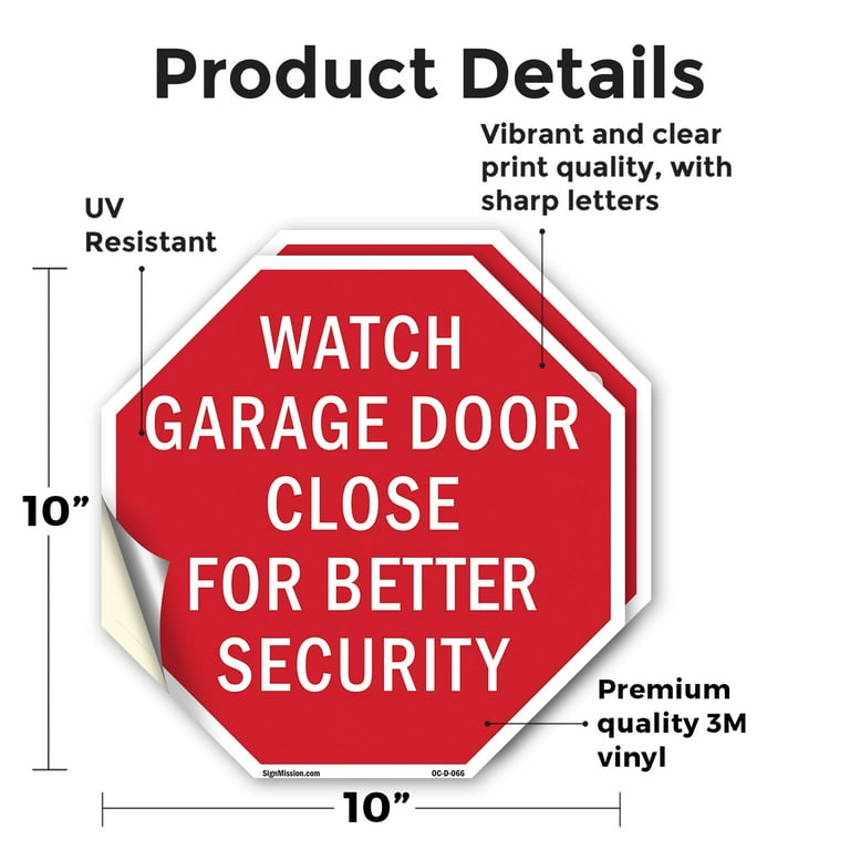 Garage Door Security Sticker