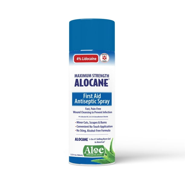 ALOCANE Maximum Strength First Aid Antiseptic Spray, 3.5 Fl Oz ...