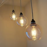 "GoldSwift Amber Bubble Round Glass Lamp Shade, 3 Pack, 5.9""W x 5""H ...