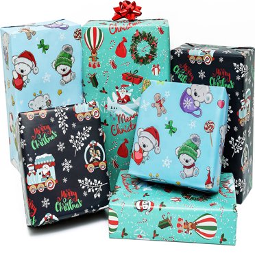 Walmart Multipack Character Christmas Wrapping Paper for Kids - 4 ...