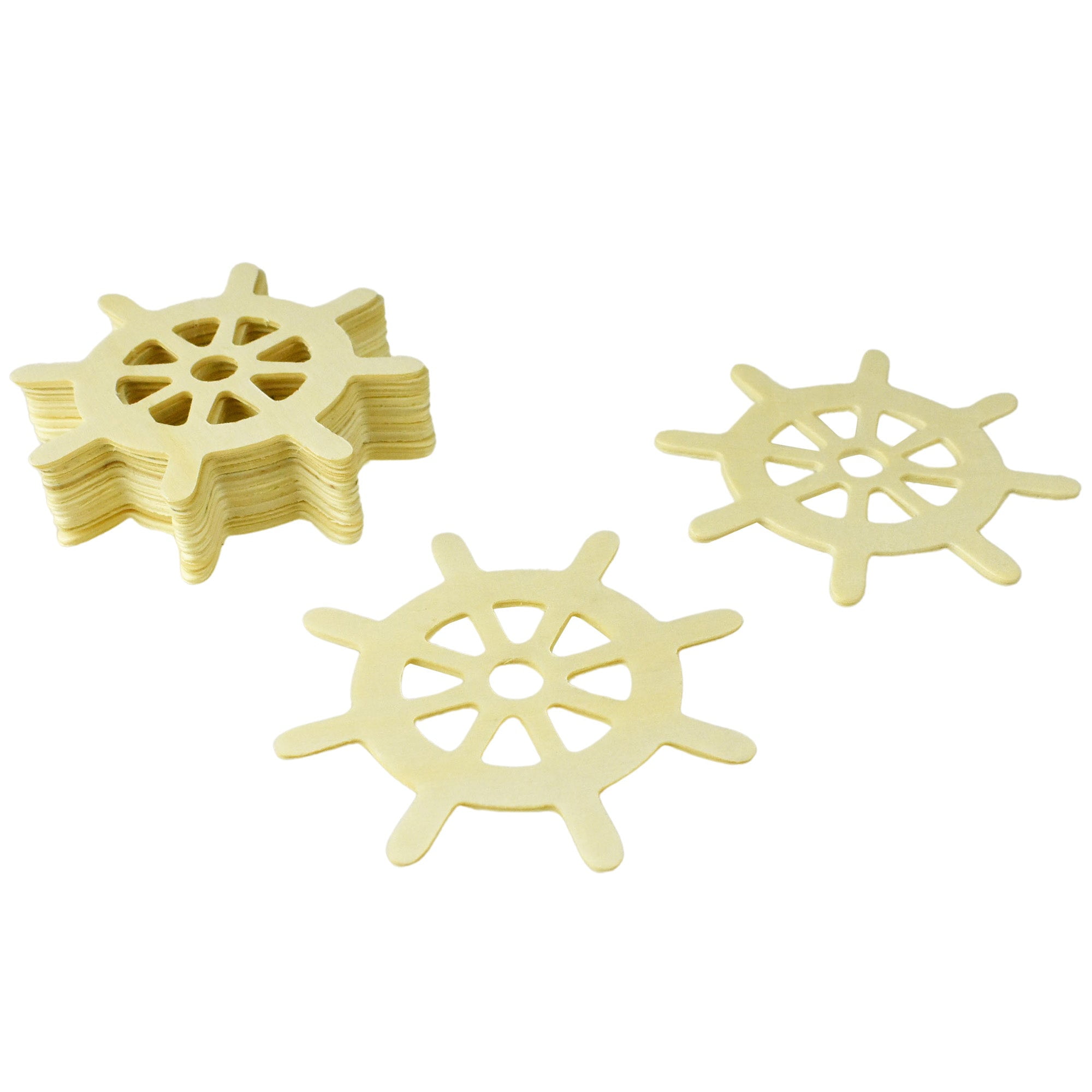 DIY Nautical Wheel Craft Wood Shapes, 3-1/8-Inch, 12-Count - Walmart.com