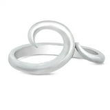 Sterling Silver Cool Ocean Wave Ring Size 4 - Walmart.com