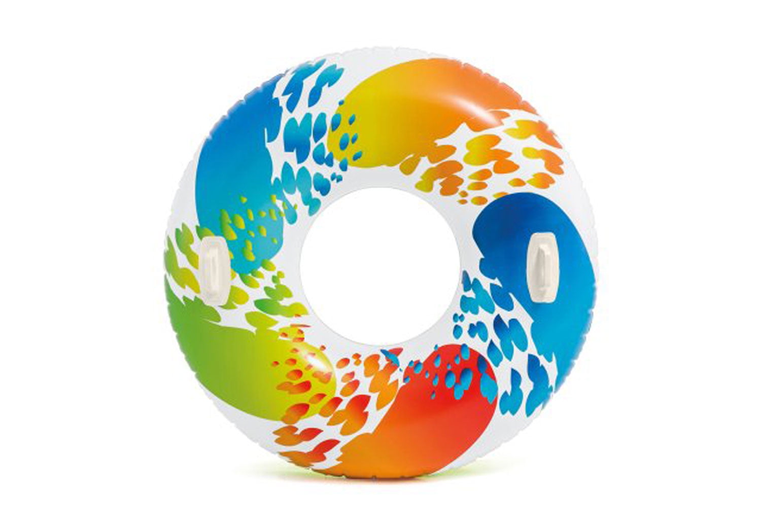 Intex Inflatable 47" Color Whirl Tube Swimming Pool Raft with Handles ...