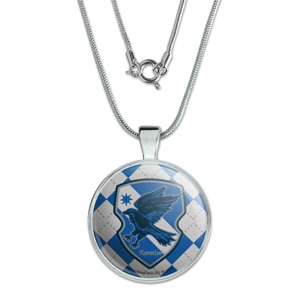 Harry Potter Ravenclaw Plaid Sigil 1" Pendant with Sterling Silver ...