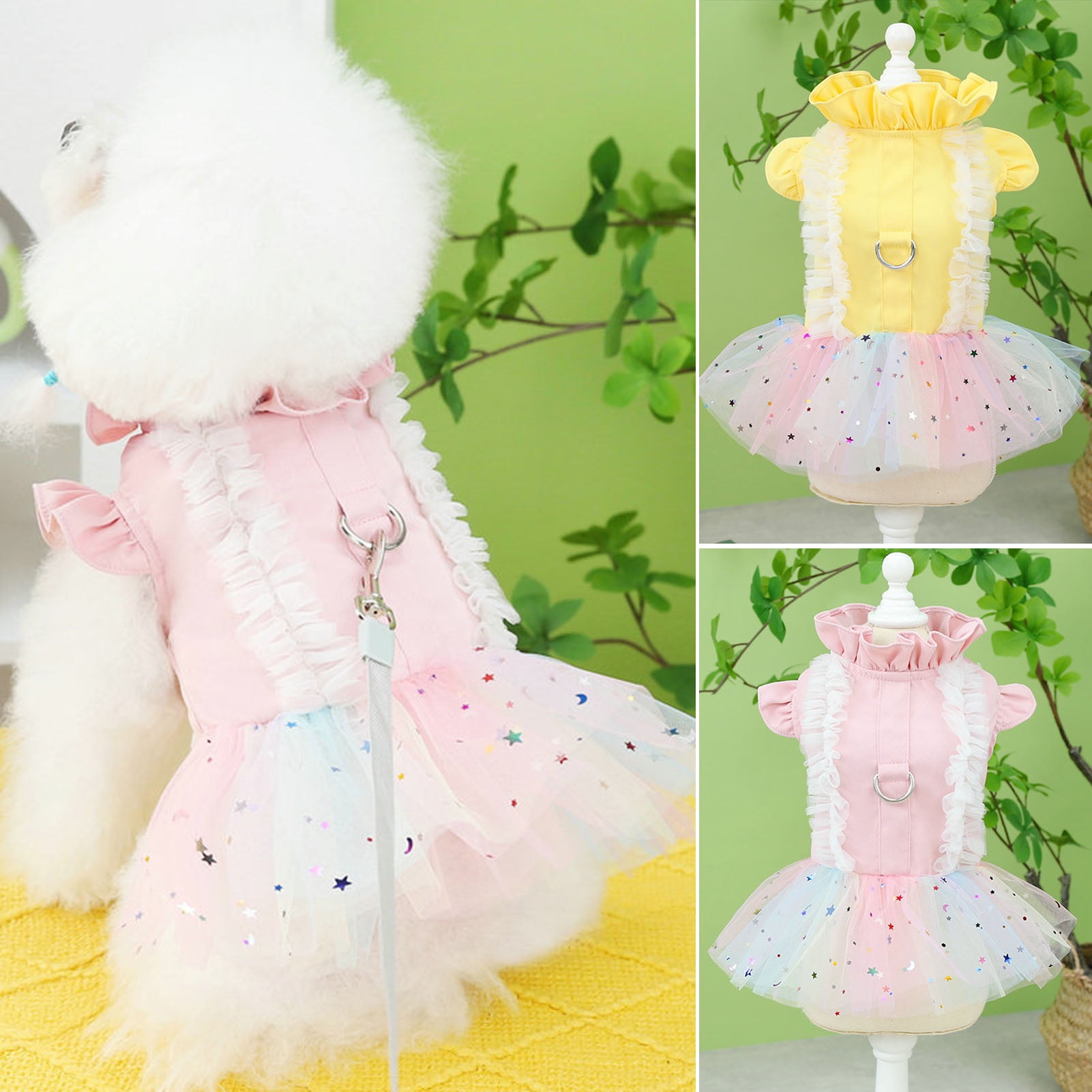 Hesroicy Pets Clothes Soft Comfortable with Towing Ring Flying Sleeve ...