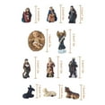 Wovilon Nativity Scene Set, Baby Manger Figurines, Resin Crafts ...