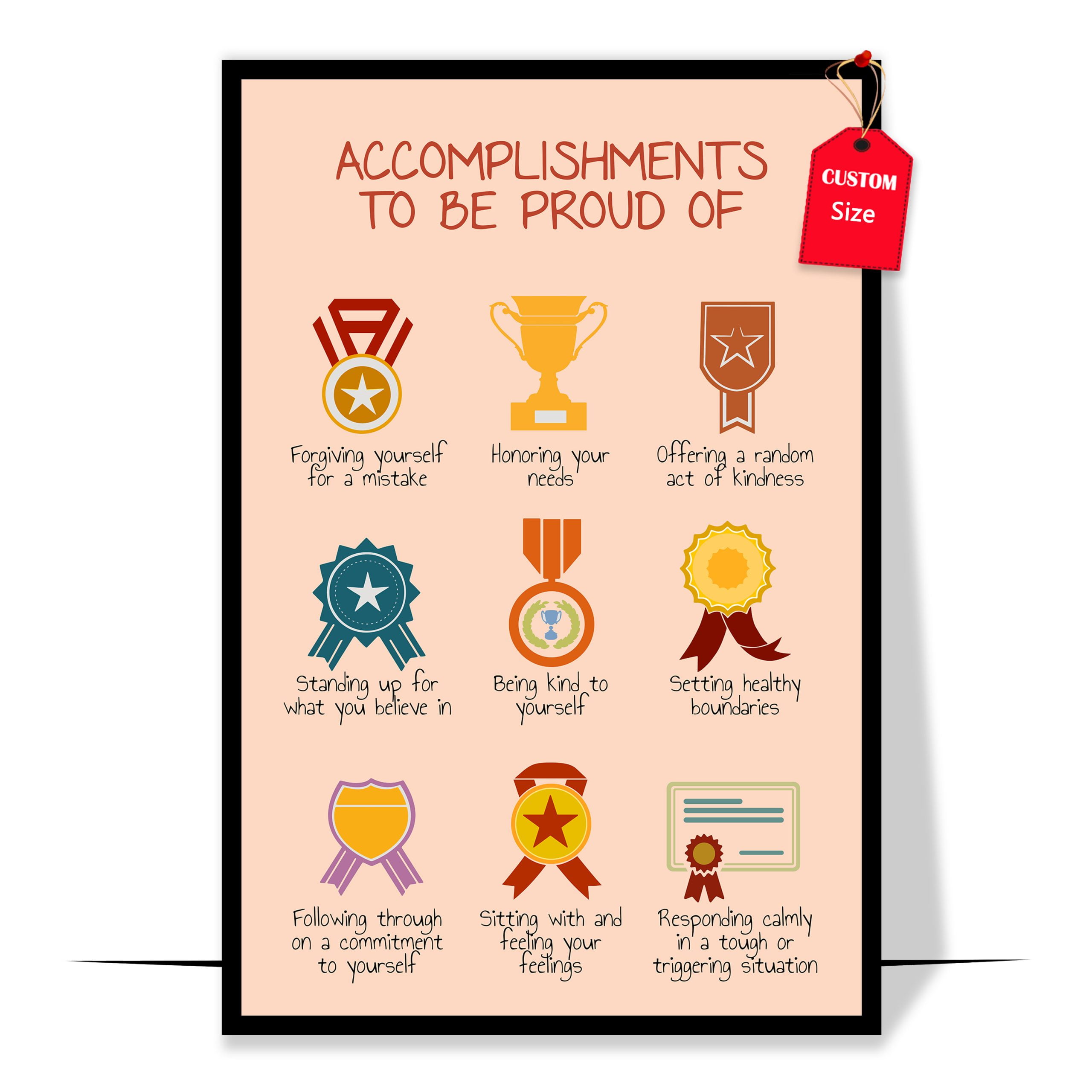 LOLUIS Accomplishments To Be Proud Poster, Mental Health Poster for ...