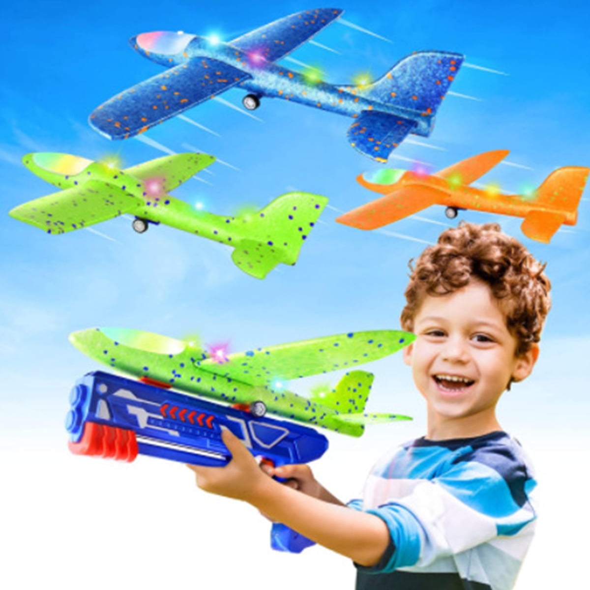 Catapult Plane Toy w/ Launcher Airplane Launcher Toy 2 Flying Modes ...