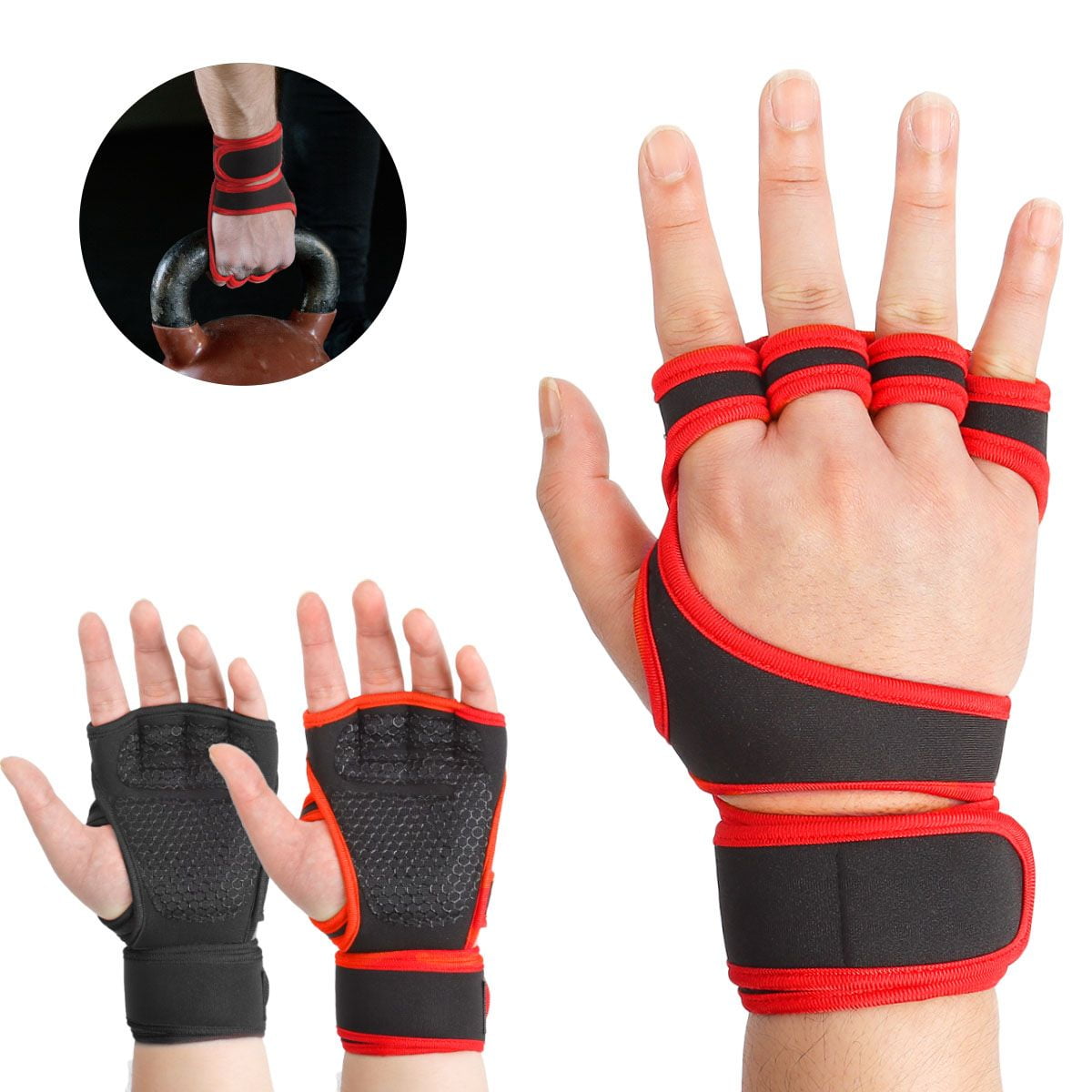 Gustave Ventilated Workout Gloves Weight Lifting Gloves with Wrist ...