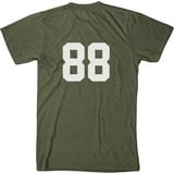 Standard White Jersey Number 88 Men's Modern Fit T-Shirt - Walmart.com