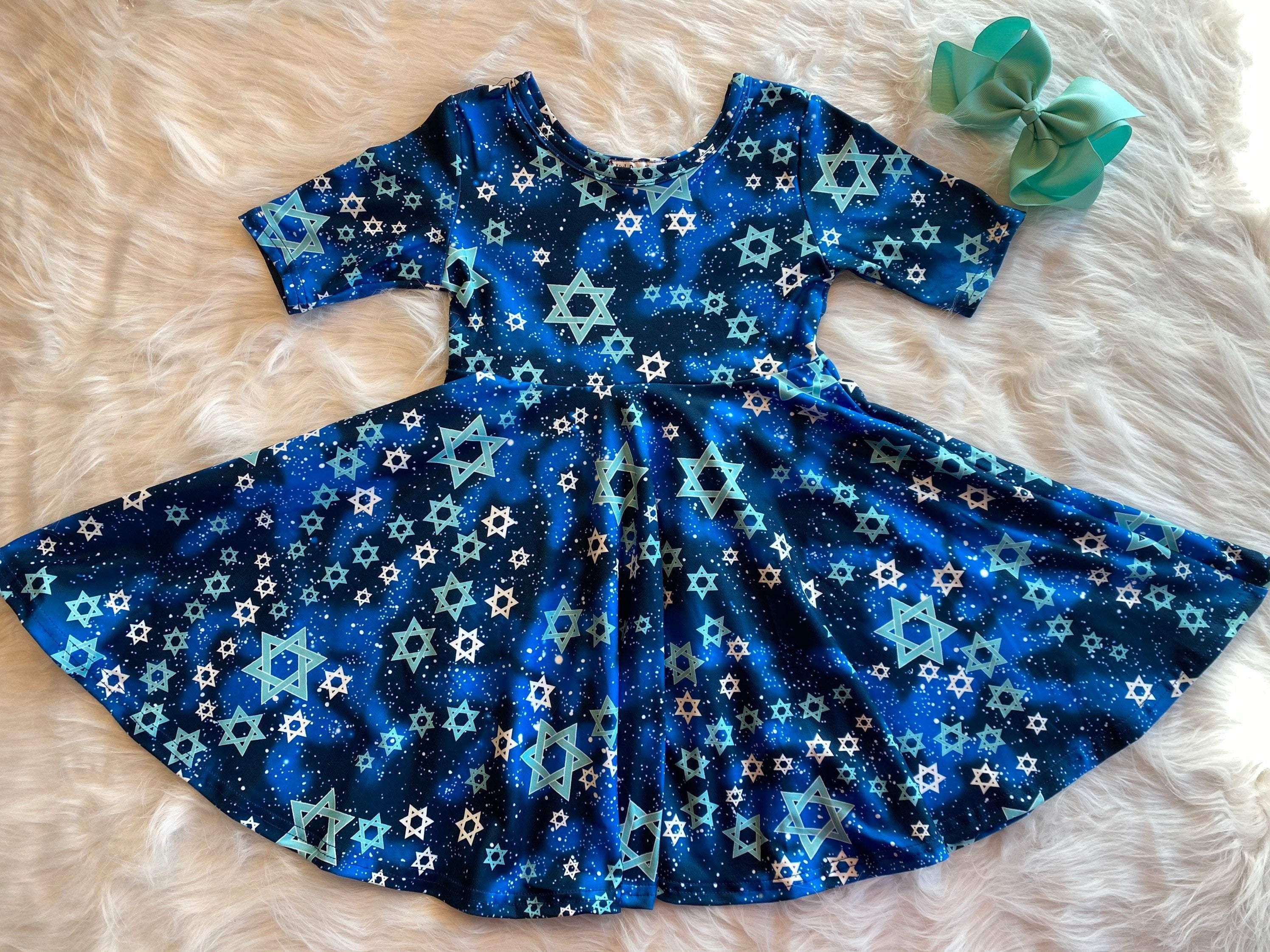 Hanukkah/ Passover Twirly Dress - Walmart.com