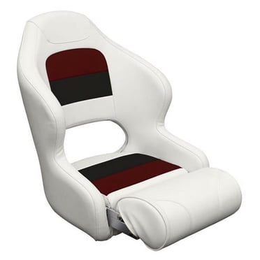Leader Accessories Two Tone Captain's Bucket Seat Boat Seat，White/Black ...