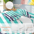 Blue Anchor 4 Piece Duvet Cover Set Queen Size Costal Turquoise White ...