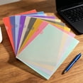 10Pcs Clear Folders Plastic Project Pockets, Clear Document Folders, 12 ...
