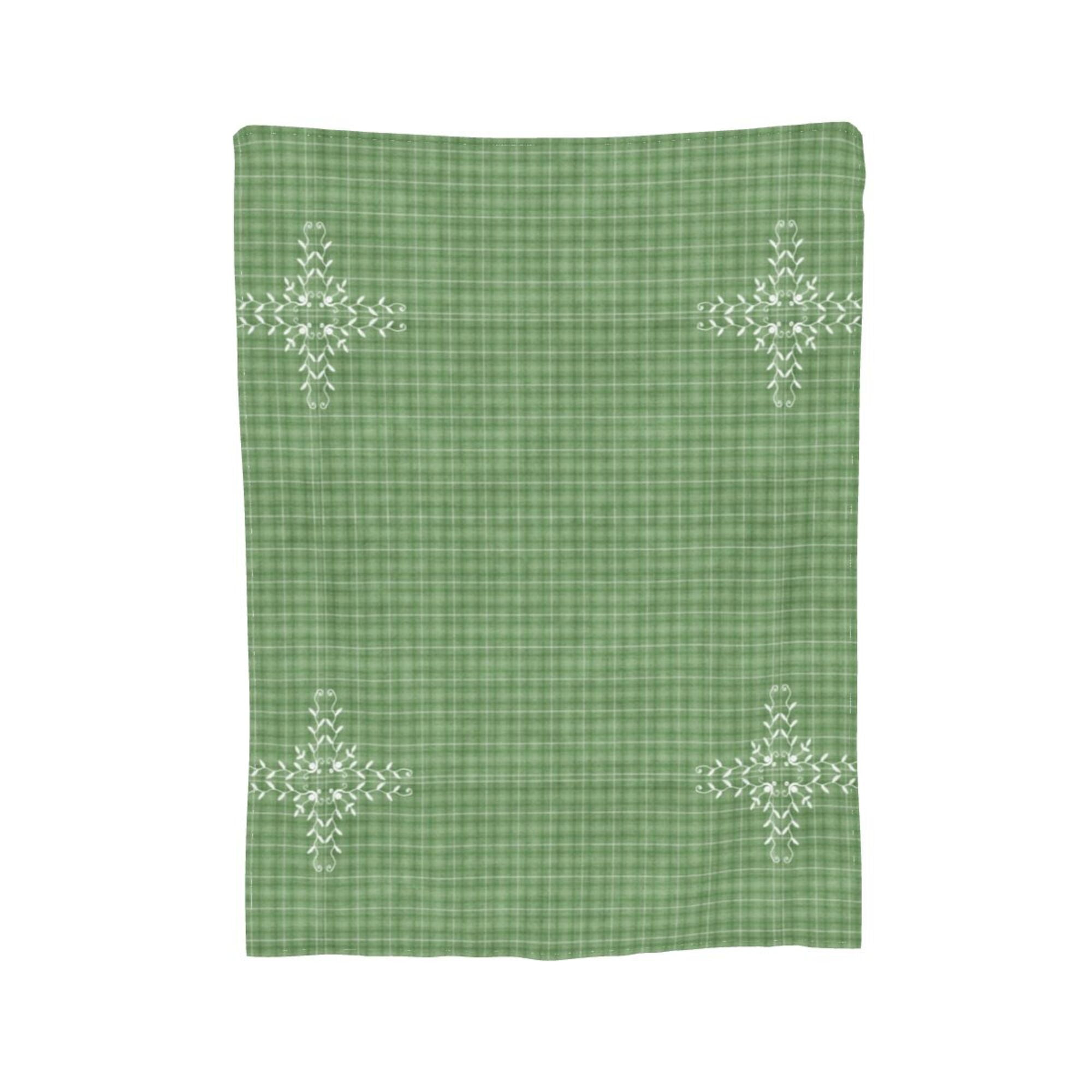 Green Plaid Stripes Throw Blanket,Super Soft Anti-Pilling Flannel Bed ...