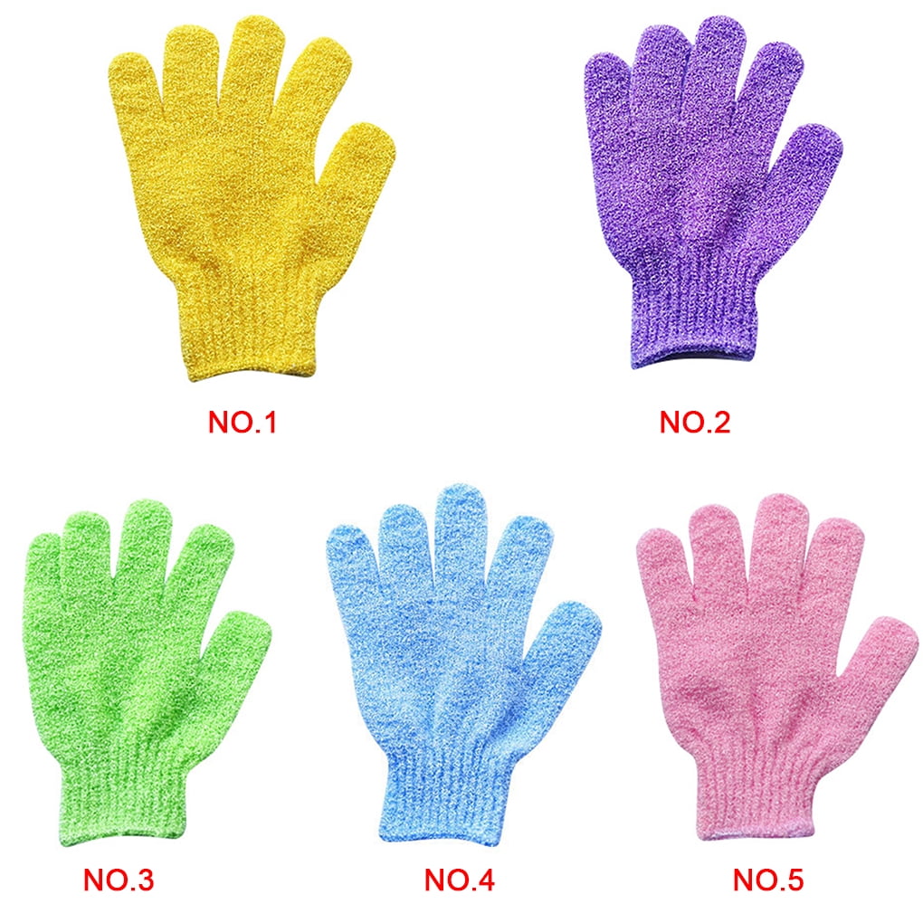 5pair Hand Shape Shower Scrubber Exfoliating Back Body Massage Mitten ...