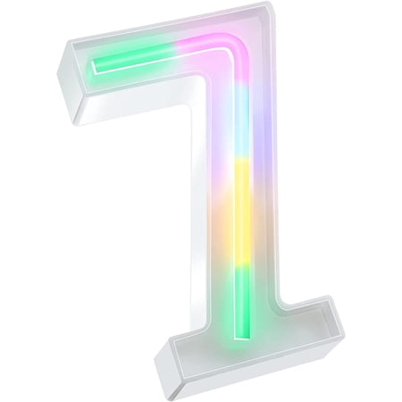 Colorful LED Marquee Letter Lights, 26 Alphabet Neon Sign Number Lights ...