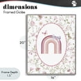 Stupell Industries Floral & Ribbon Rainbow Gray Framed Giclee Art ...