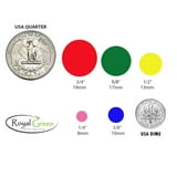 Royal Green Round Labels Colored Dots Stickers 19mm 3/4 inch - Pink ...