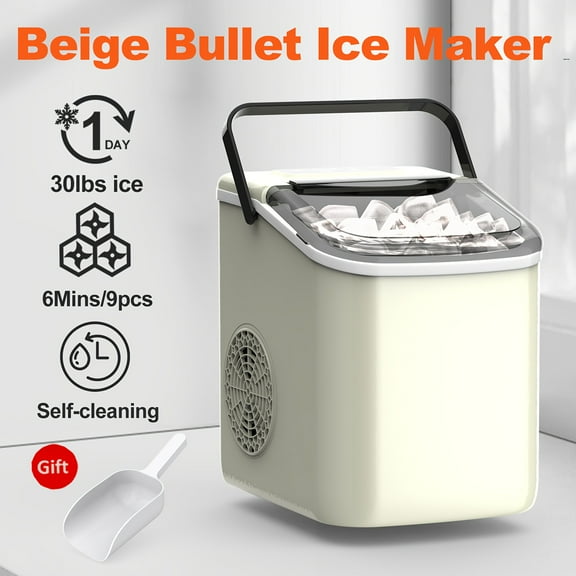 26Lbs Nugget Ice Maker or Bullet Ice Maker - Portable Soft-Chewing ...