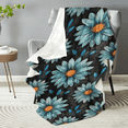 Comfortable Floral Pattern Blanket Soft High-Definition Digital Print ...