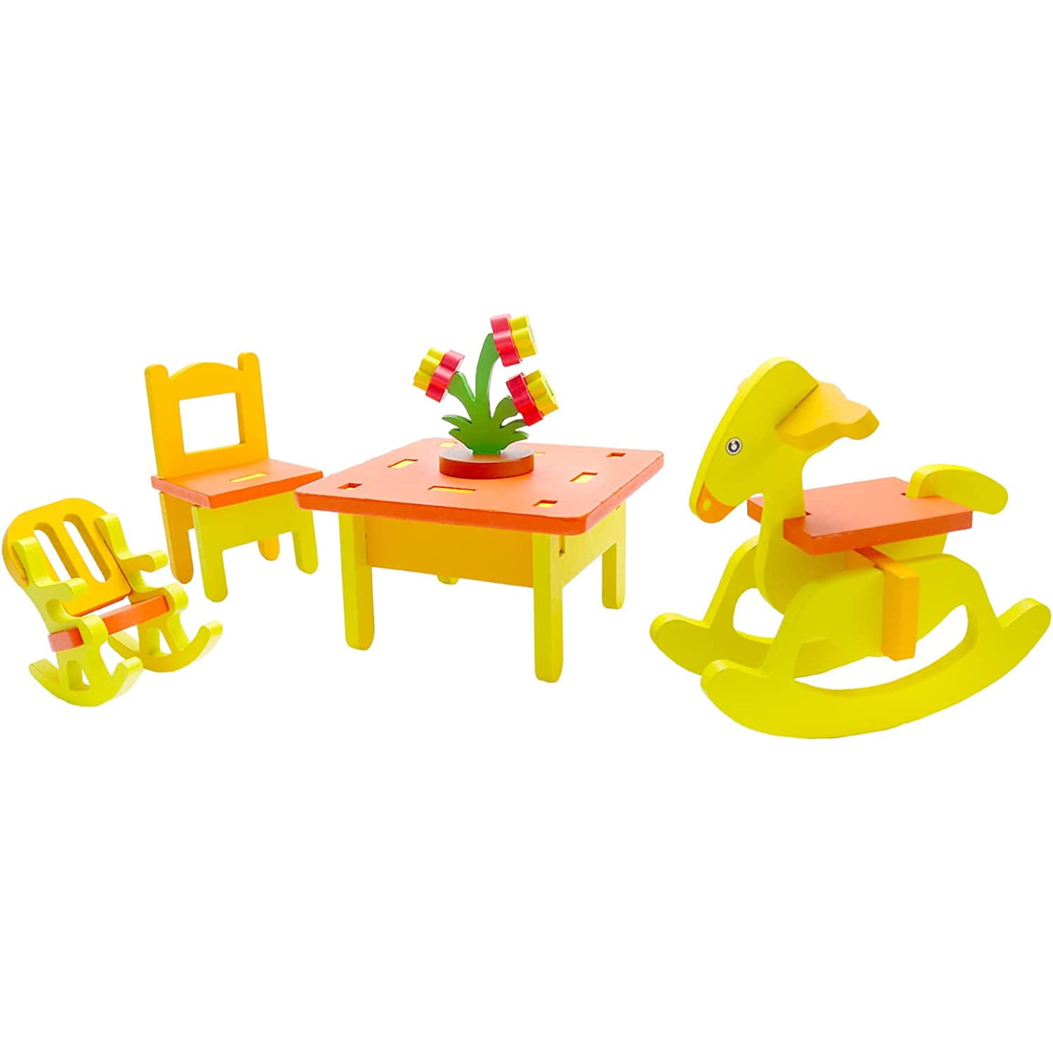 Miniature Furniture Set Mini DIY Wooden Furniture Small 3D Colorful ...