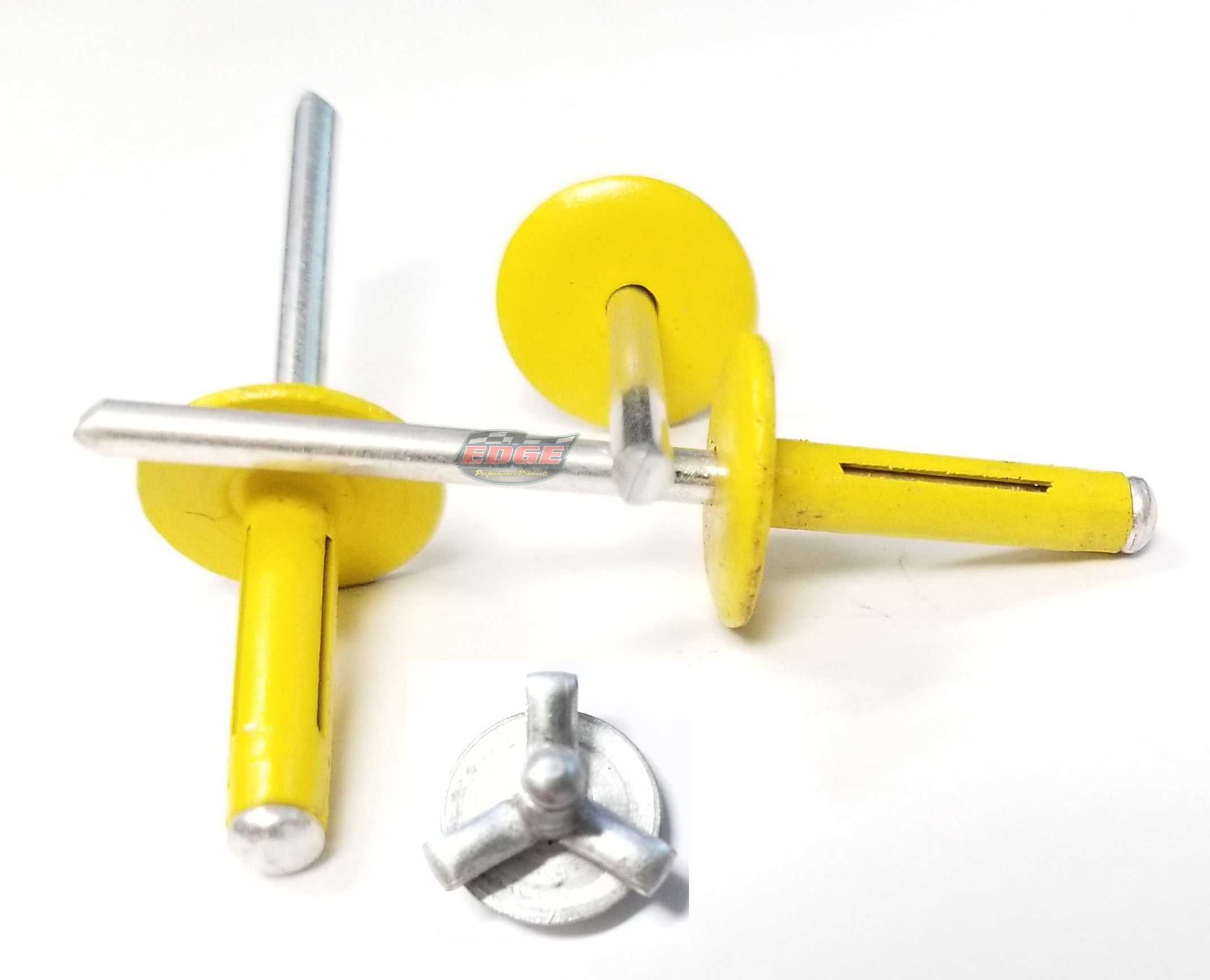 Yellow Exploding Pop Rivets 3/16" Tri-Fold Large Head Aluminum Mandrel ...