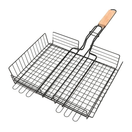 Fish Grill Mesh Basket, Iron Non Stick BBQ Grilling Basket For Picnic ...