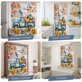 Bathroom Shower Curtain Rustic Truck Pumpkin Wooden Waterproof Shower ...