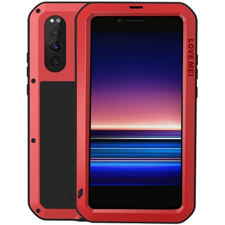 Sony Xperia 5 Metal Bumper Military Rugged Silicone Case Full Body ...