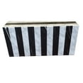 Genuine Marble Coffee Table - Nero Black + Carrara White Striped Marble ...