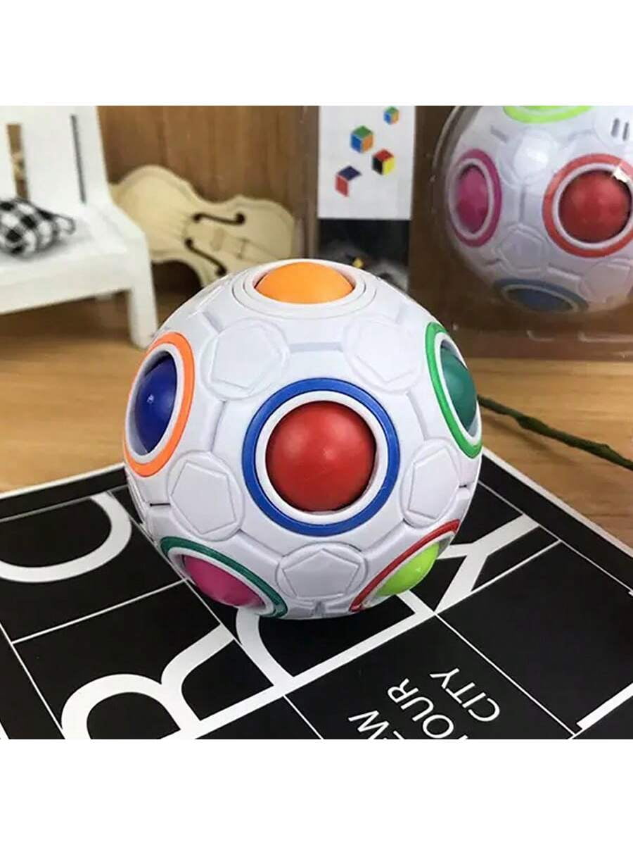 A Children's Rainbow Ball , Puzzle Ball, 12 Hole Decompression ...