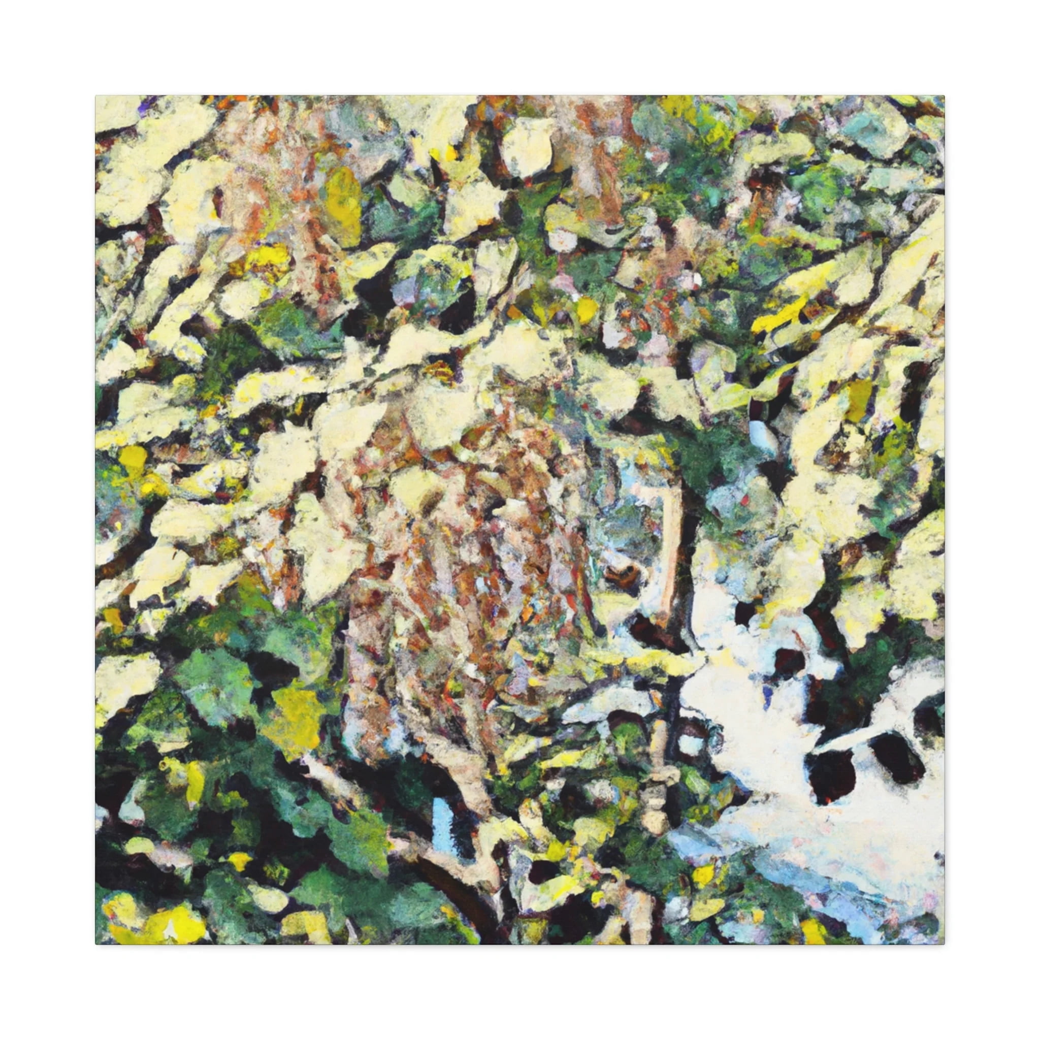 Elm Tree Pointillism - Canvas - Walmart.com